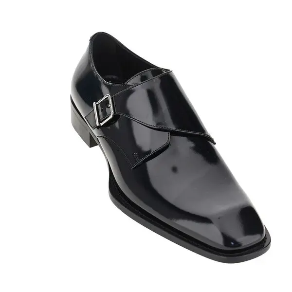 Saint Laurent Patent Leather Monk Strap Loafers