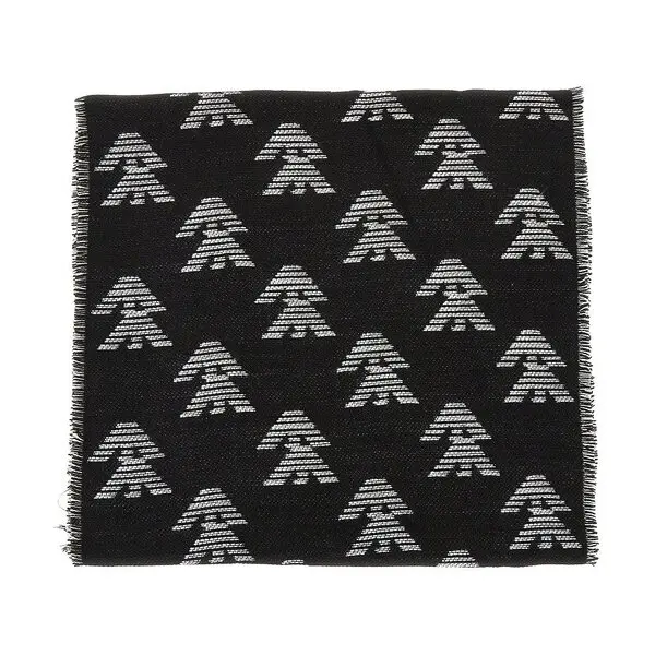 Emporio Armani Knitted Scarf With Eagle Motif