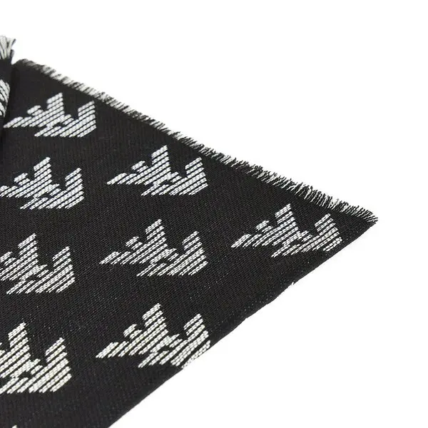 Emporio Armani Knitted Scarf With Eagle Motif