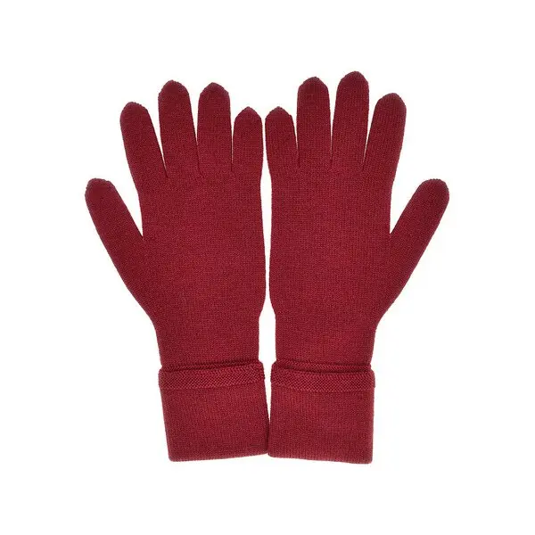 Emporio Armani Wool Glove With Eagle Embroidery - Red