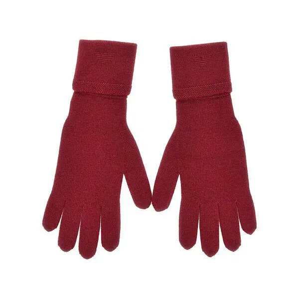 Emporio Armani Wool Glove With Eagle Embroidery