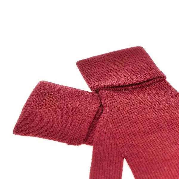 Emporio Armani Wool Glove With Eagle Embroidery