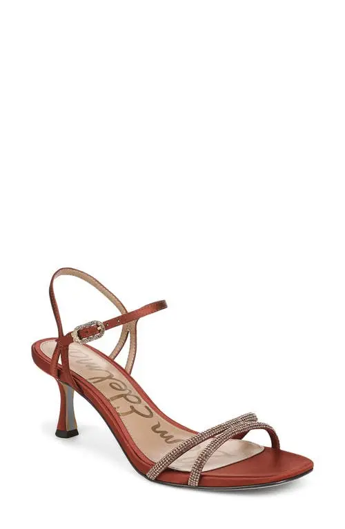 Sam Edelman Presley Embellished Square Toe Sandal - Ginger Copper