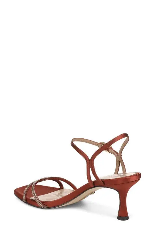 Sam Edelman Presley Embellished Square Toe Sandal - Ginger Copper