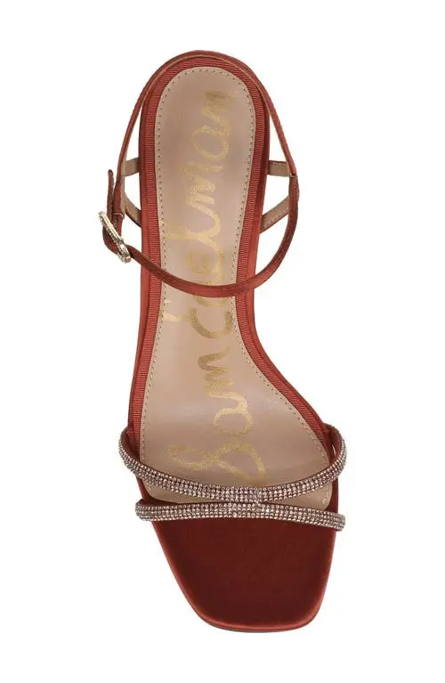 Sam Edelman Presley Embellished Square Toe Sandal - Ginger Copper