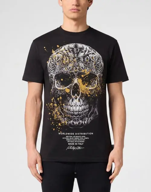 Philipp Plein T-shirt Round Neck Ss Skull