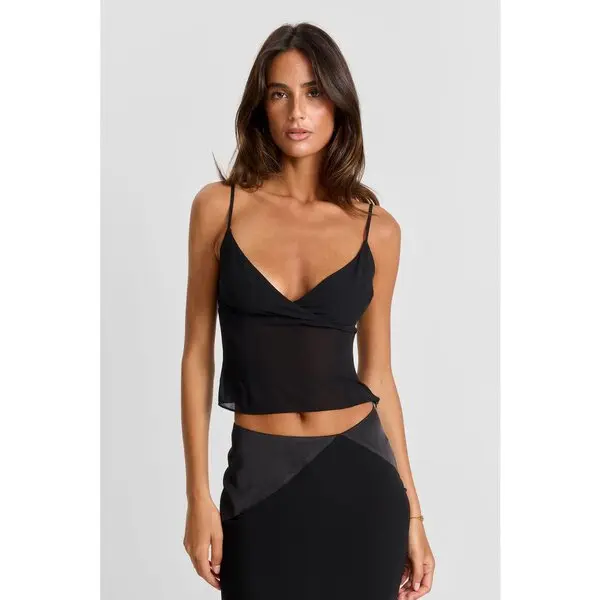 SASHA THERESE Evangeline Top - Black