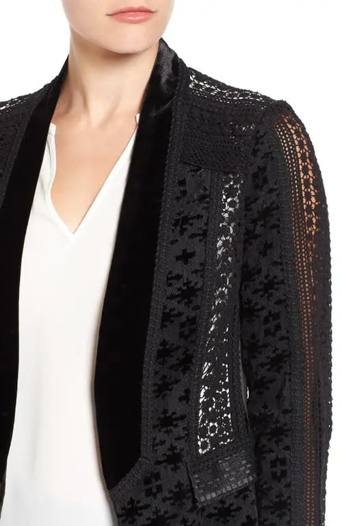 Kobi Halperin Pippa' Velvet & Lace Jacket