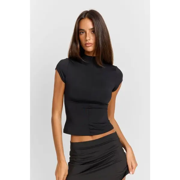 SASHA THERESE Iris Top - Black