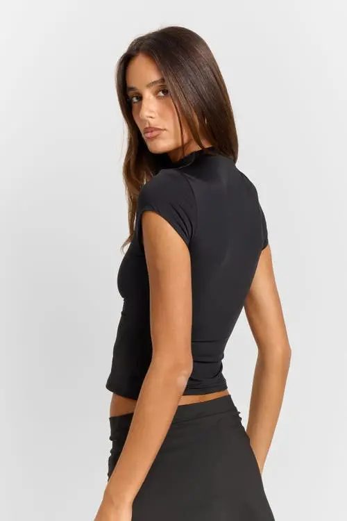SASHA THERESE Iris Top - Black