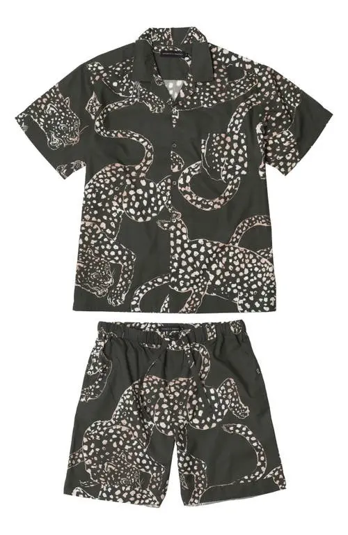 Desmond & Dempsey Cuban Print Cotton Short Pajamas