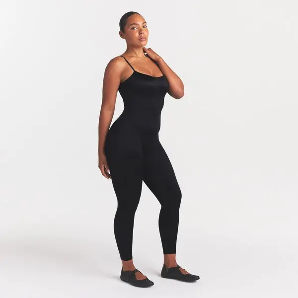 SKIMS Cami Top 26" One Piece | Black | | Nike Satin Shine