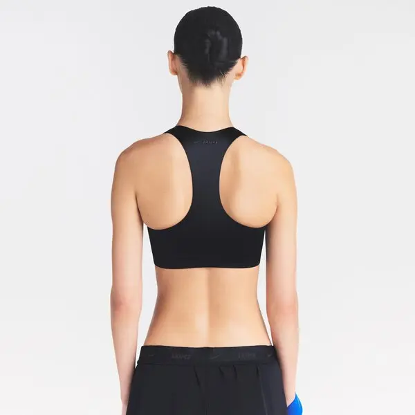 SKIMS Racerback Zip Front Bra | Black | | Nike Satin Shine