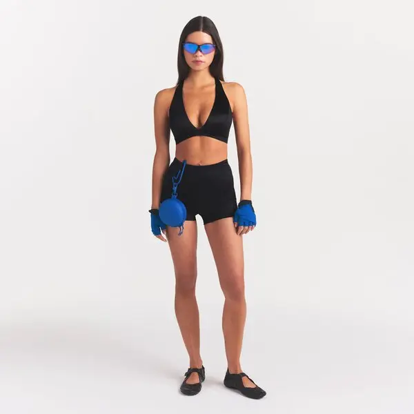 SKIMS Racerback Bra | Black | | Nike Satin Shine