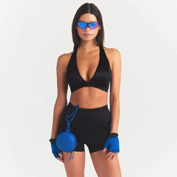 SKIMS Racerback Bra | Black | | Nike Satin Shine