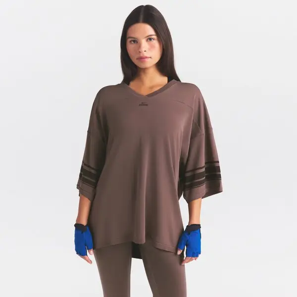 SKIMS Oversized V Neck Top | Deep Neutral | | Nike Stretch Knit