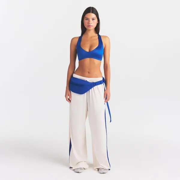 SKIMS Wide Leg Pants | Blue | | Nike Stretch Knit