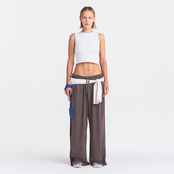 SKIMS Wide Leg Pants With Sporty Side Stripes