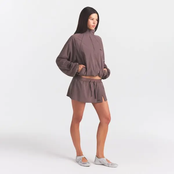 SKIMS Oversized Track Jacket In Stretch Nylon