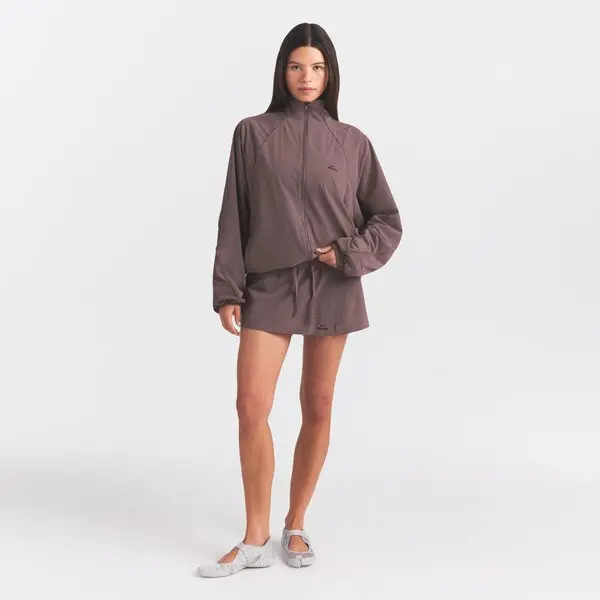 SKIMS Oversized Track Jacket In Stretch Nylon