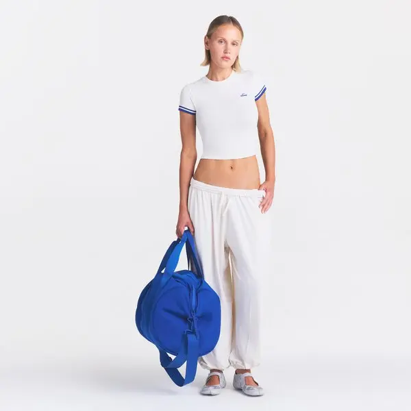 SKIMS Cropped T Shirt | Blue | | Nike Stretch Knit