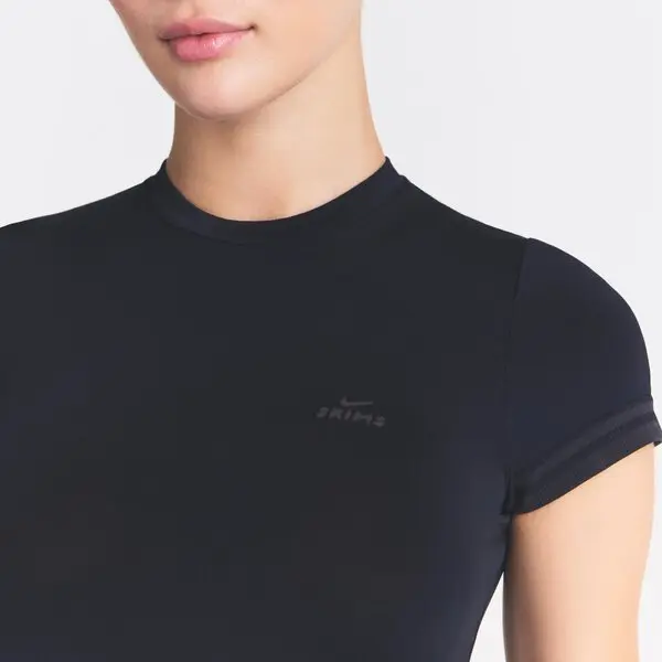 SKIMS Cropped T Shirt | Black | | Nike Stretch Knit