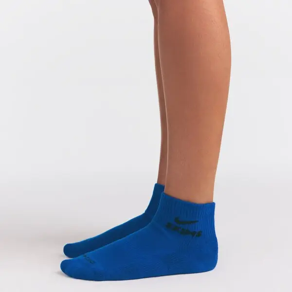 SKIMS Dri Fit™ Quarter Crew Sock 3 Pack | Blue | Small | Nike Accessories