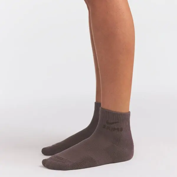 SKIMS Dri Fit™ Quarter Crew Sock 3 Pack | Blue | Small | Nike Accessories