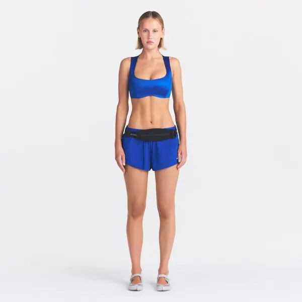 SKIMS Runner Short | Blue | | Nike Stretch Nylon