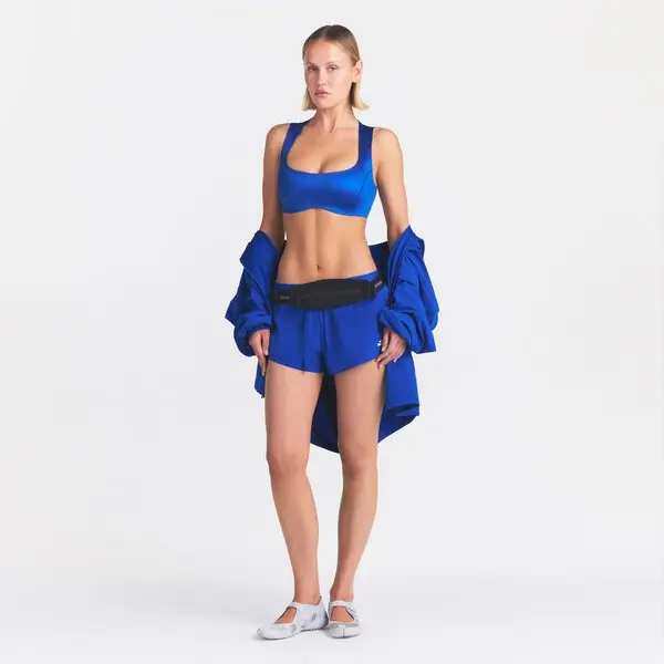 SKIMS Runner Short | Blue | | Nike Stretch Nylon