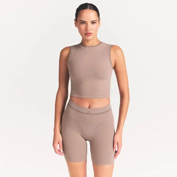SKIMS Ribbed Seamless Muscle Tank Top - Driftwood