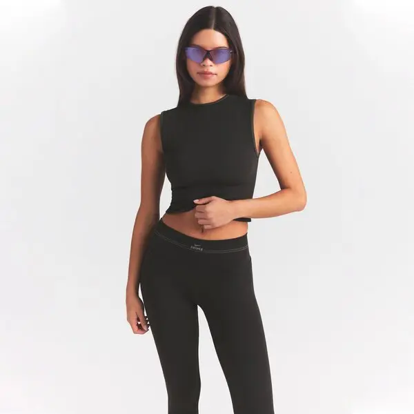 SKIMS Muscle Tank Top | Grey | | Nike Ribbed Seamless