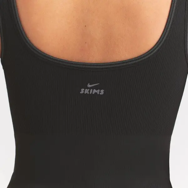 SKIMS Scoop 5" One Piece | Grey | Small | Nike Ribbed Seamless