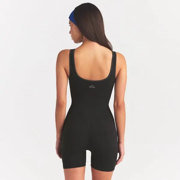 SKIMS Scoop 5" One Piece | Grey | Small | Nike Ribbed Seamless