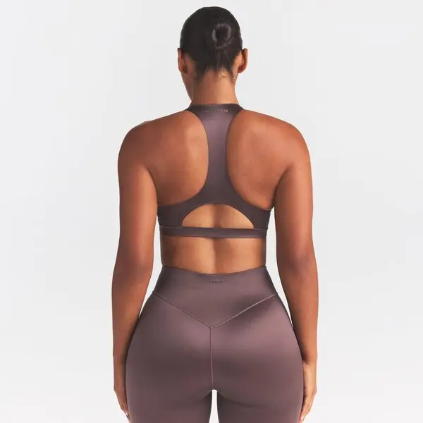 SKIMS Racerback Bra | Deep Neutral | | Nike Satin Shine - Resin