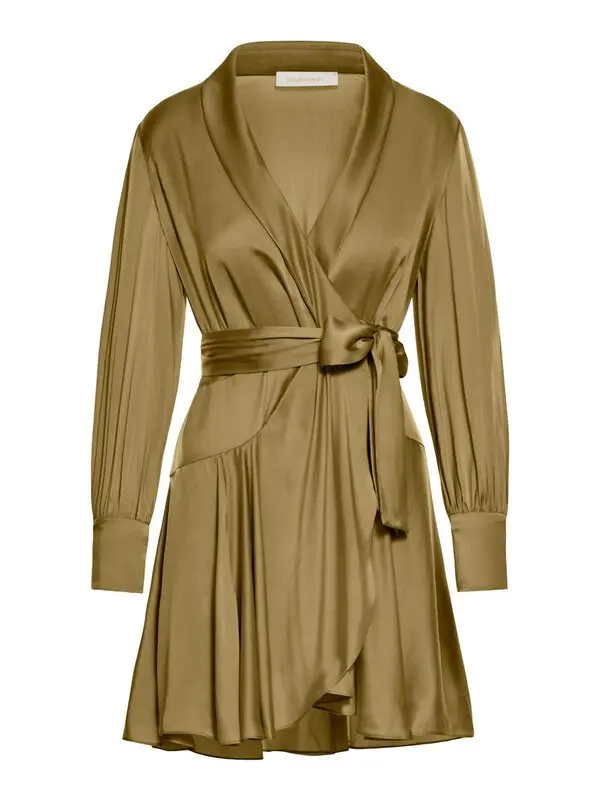 Zimmermann Silk Wrap Mini Dress
