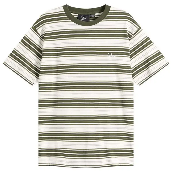 PARRA Signature Striped T-shirt - Green