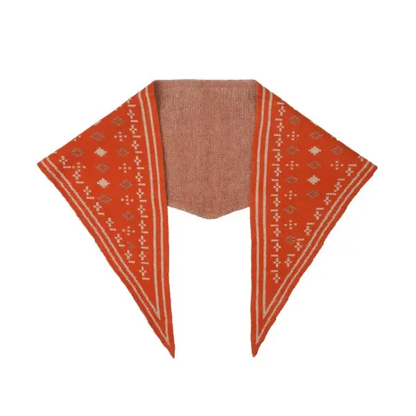 Saachi Foulard Knit Triangle Scarf