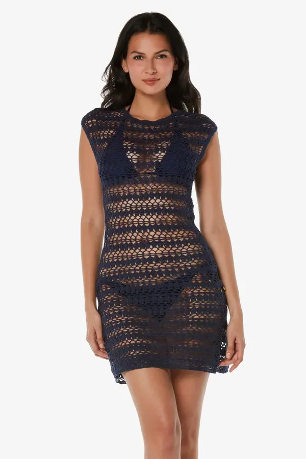 Helen Jon Kendall Crochet Dress - Navy