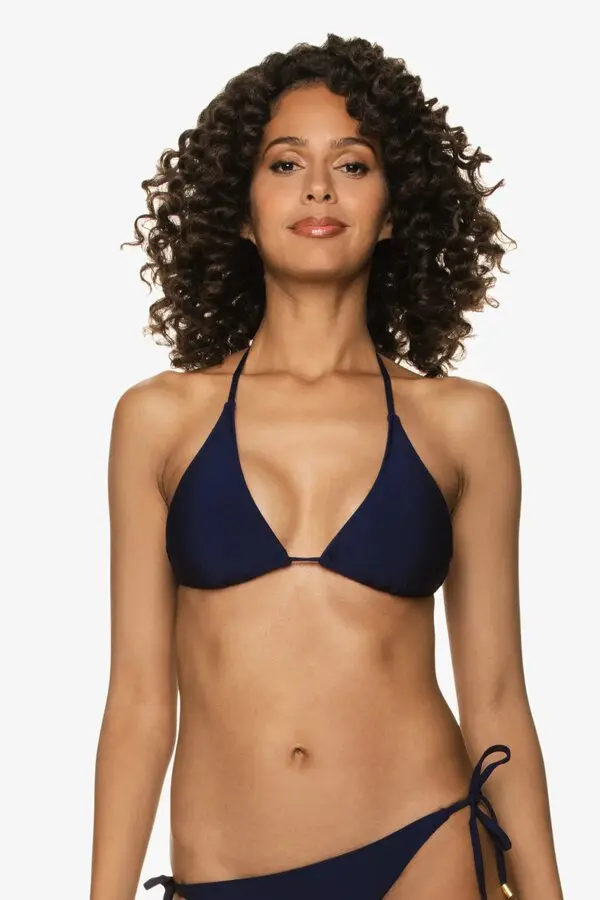 Helen Jon Triangle Bikini Top - Navy