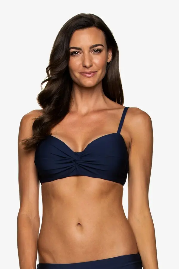 Helen Jon Cup Twist Underwire Bra - Navy