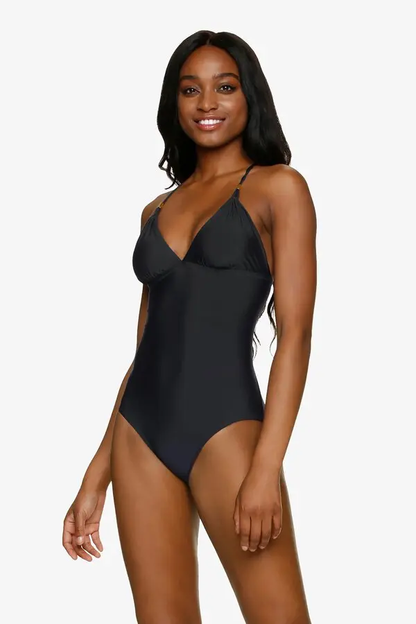 Helen Jon Lattice Back One-piece - Black