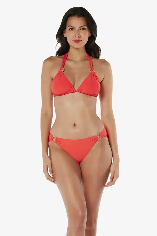 Helen Jon Ring Hipster Bikini Bottoms - Coral