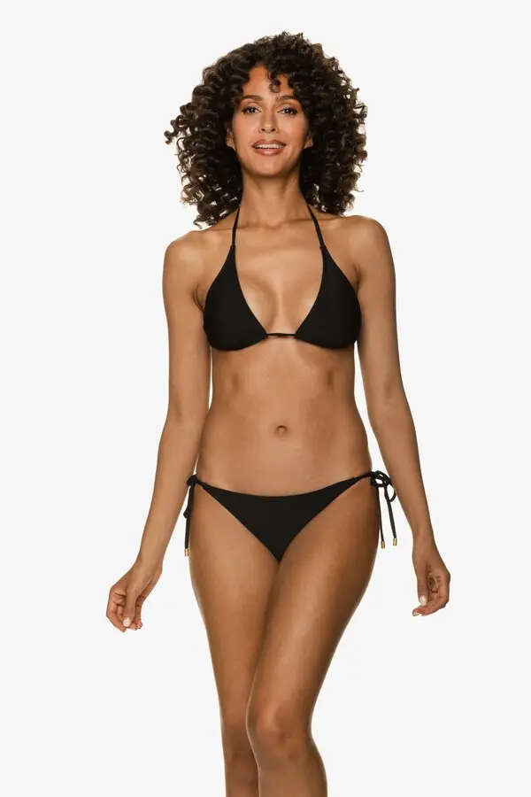 Helen Jon String Bikini Bottom - Black