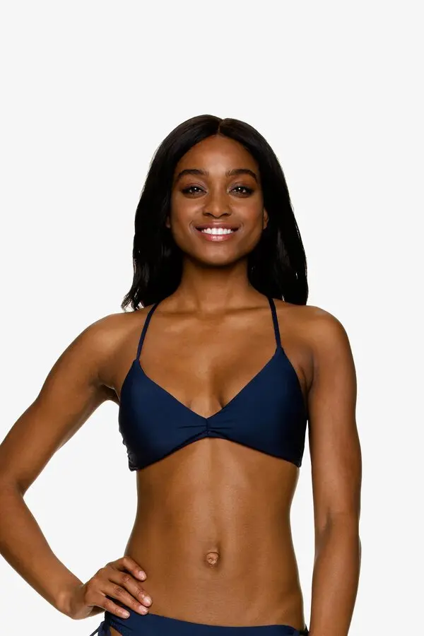 Helen Jon Lace Back Bralette - Navy