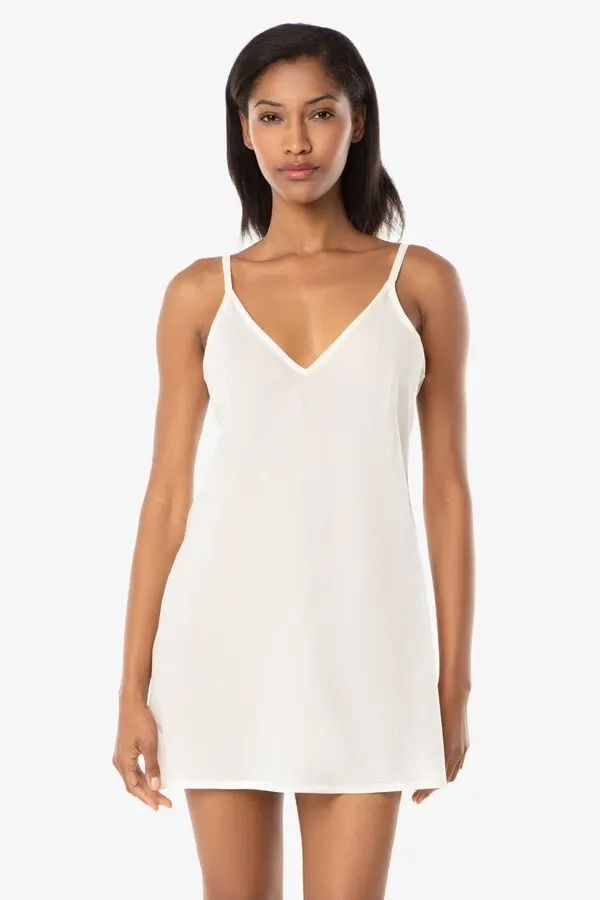 Helen Jon V-neck Slip - Ivory