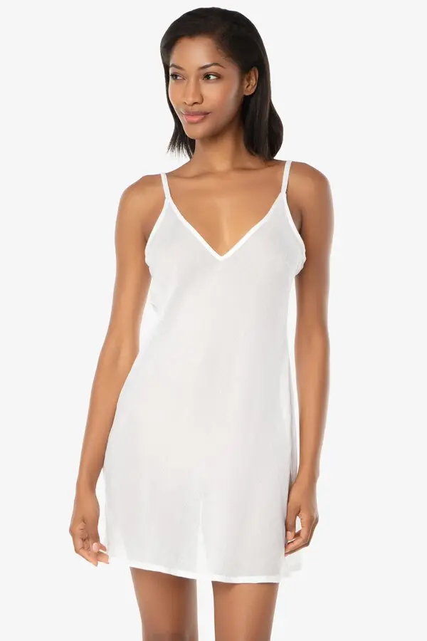 Helen Jon V-neck Slip - White