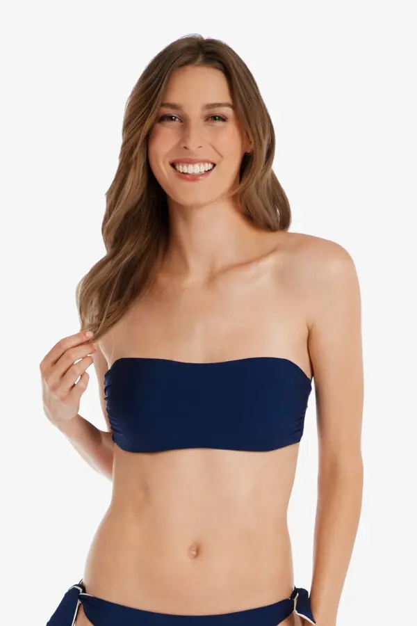Helen Jon Bandeau Top - Navy Ivory