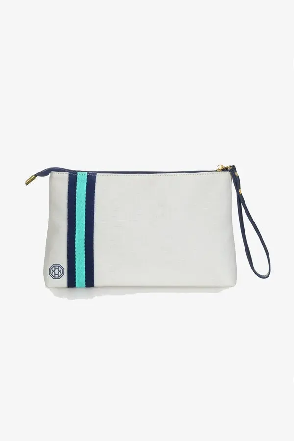 Helen Jon Clutch With Striped Detail - Teal
