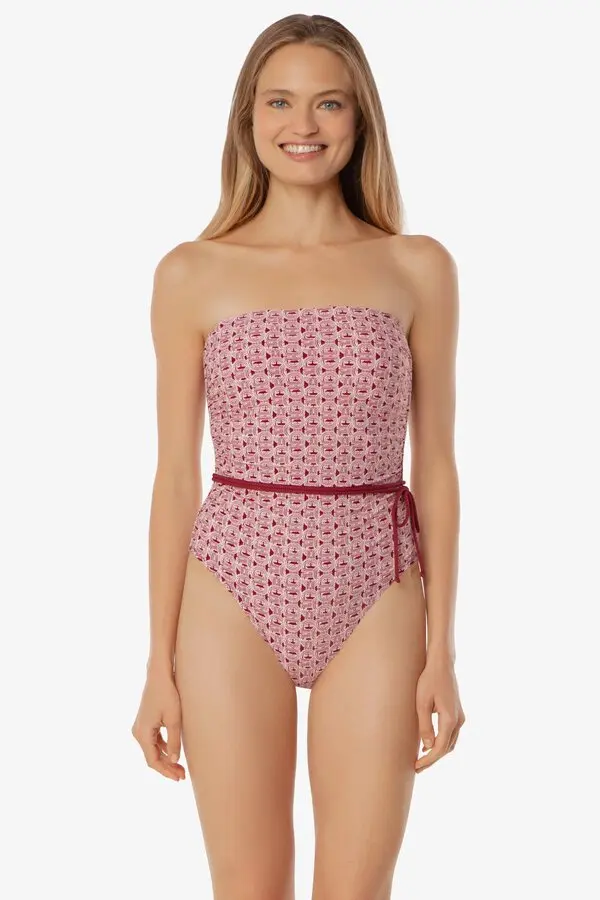 Helen Jon Belted Bandeau One-piece